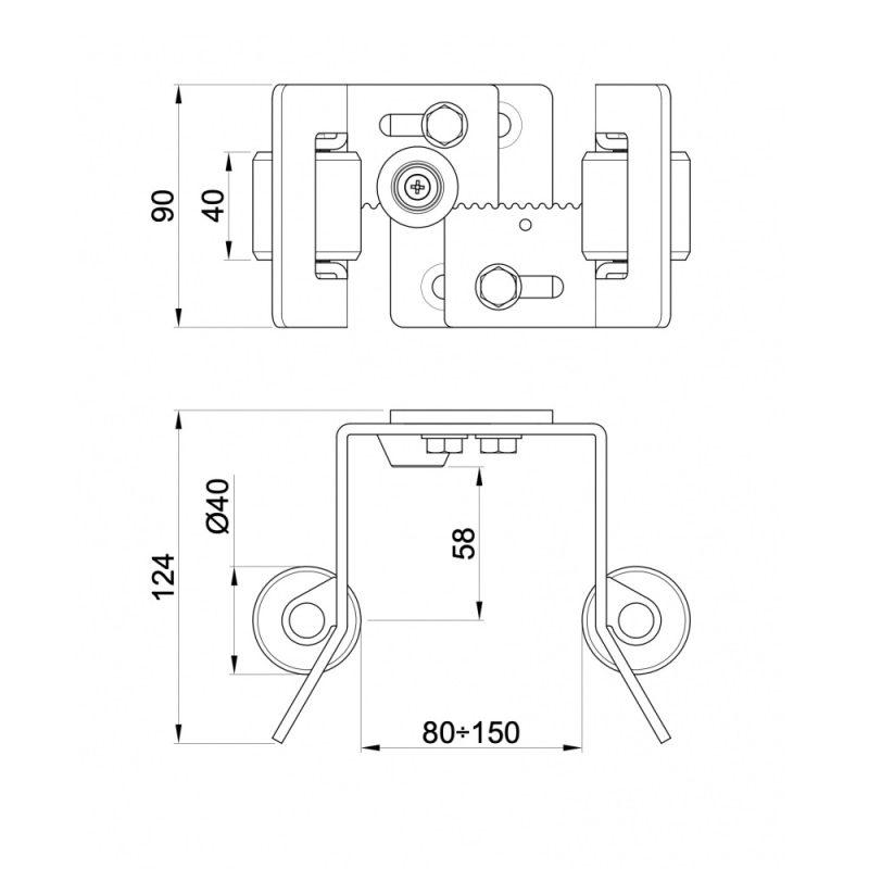 Adjustable Staple with Nylon Rollers - Talitech
