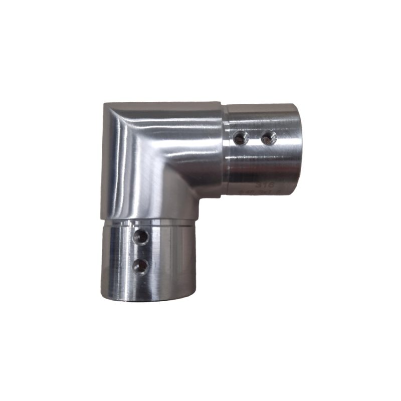 90 Degree Lateral Corner for Stainless Handrail Profile - Talitech