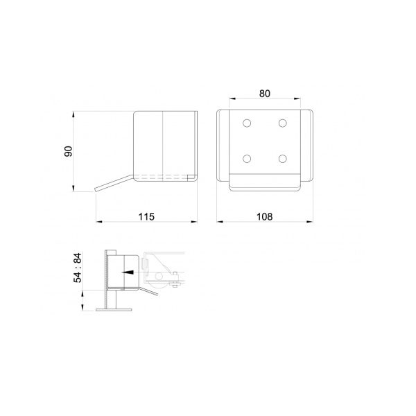 End Staple for Light & Medium Cantilever Gates - Talitech