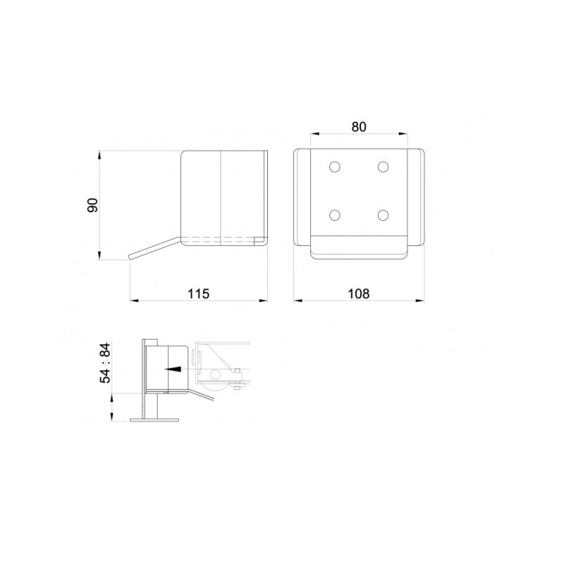 End Staple for Light & Medium Cantilever Gates - Talitech