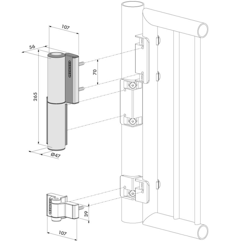 TIGER – Compact Hinge and Gate Closer in one - Talitech